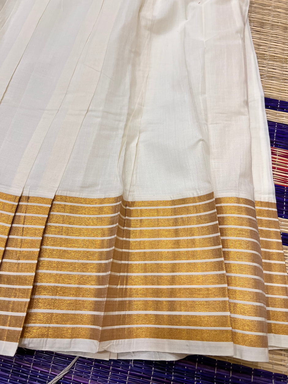 Kasavu Dhavani (Stitched & Unstitched) – Southloom.com - Kerala ...