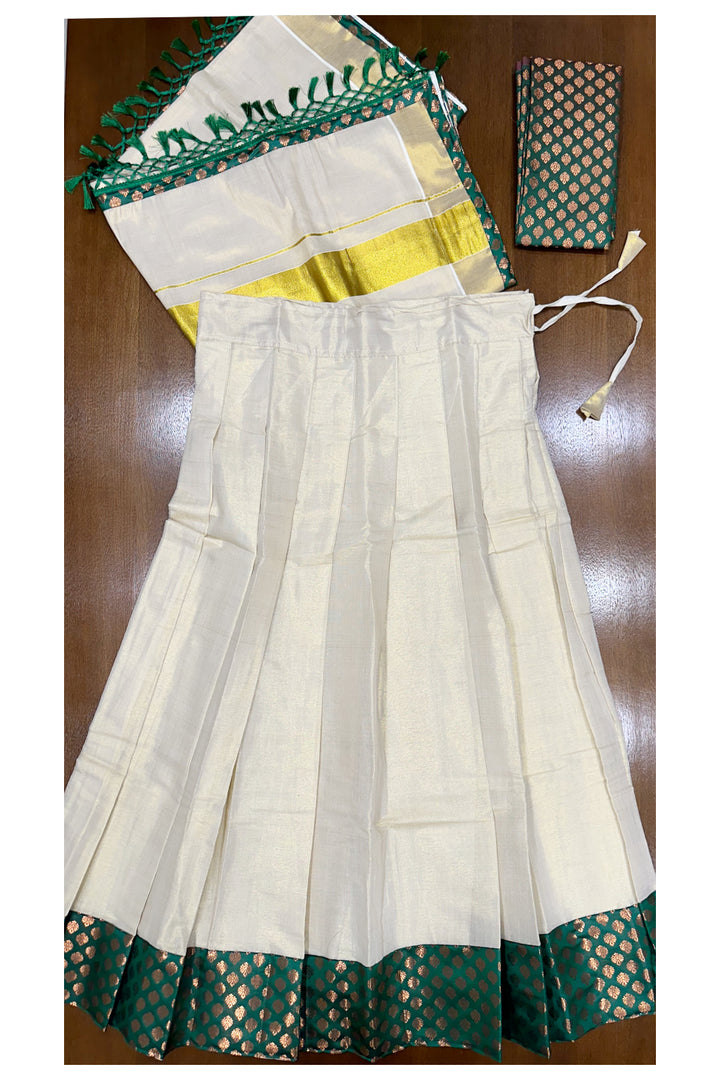 Kasavu Dhavani (Stitched & Unstitched) – Southloom.com - Kerala ...