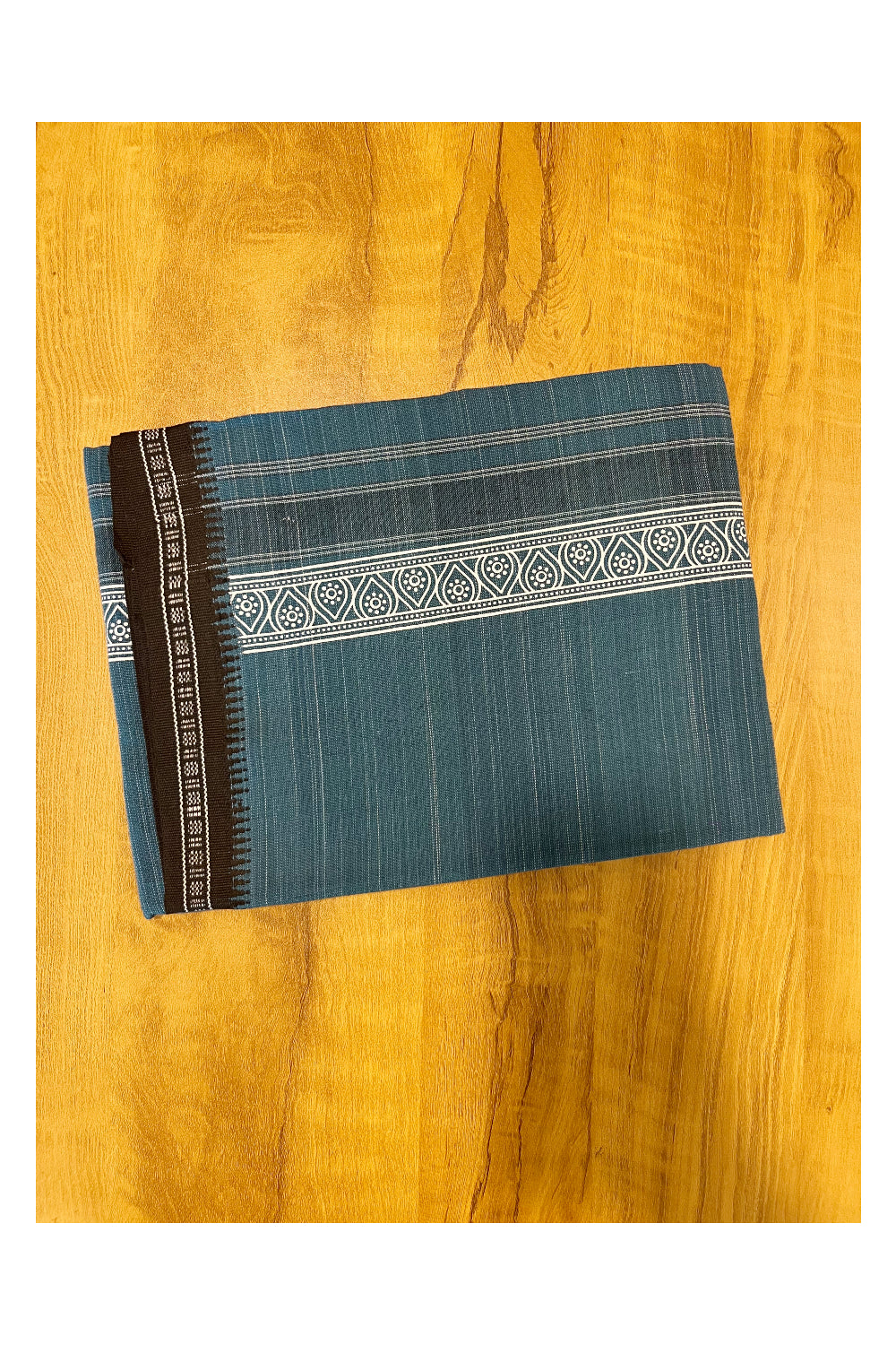 Southloom Blue Printed Single Mundu / Otta Mundu / Lungi (South Indian ...